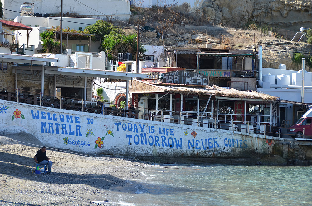 Matala Süd Kreta. Hotels und Informationen, Fotos. Karten.