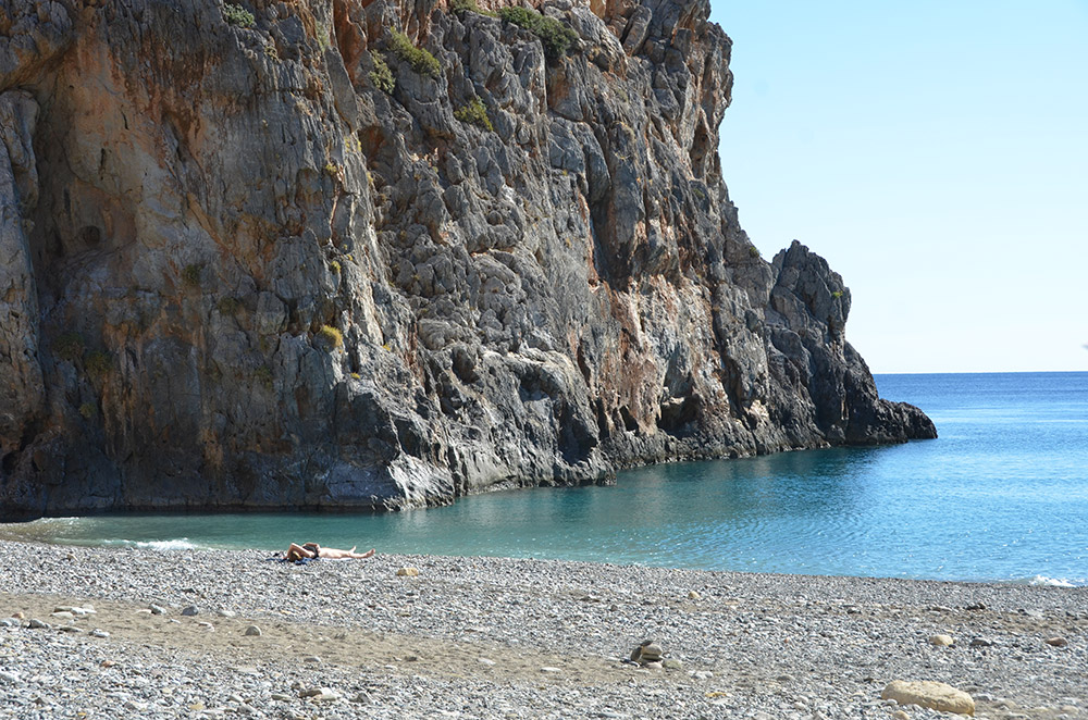 Agio Farago Beach. Dream beach, lonely bay in the south of Crete