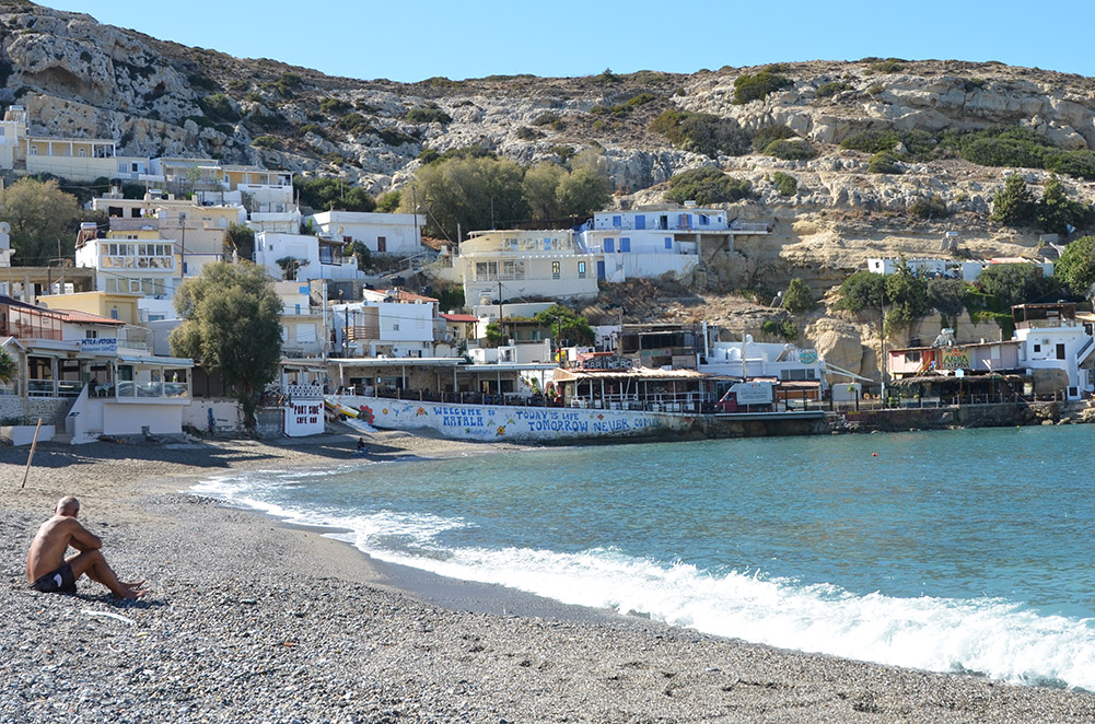 Matala in the footsteps of hippies and easy life