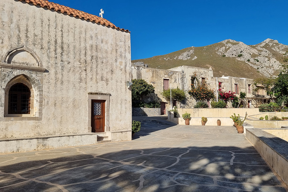 Kloster Moni Preveli im Süden Kretas beim bekannten Palmenstrand